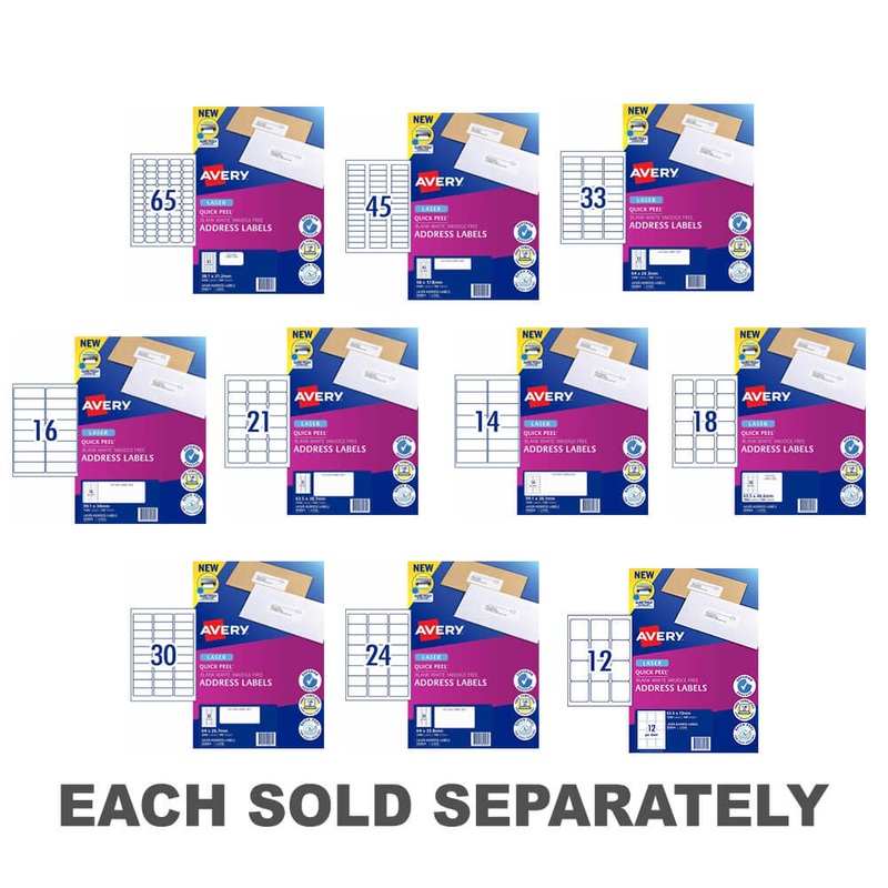 tiquette d'adresse laser Avery blanc (100pk) - Army Model Figures Store ...